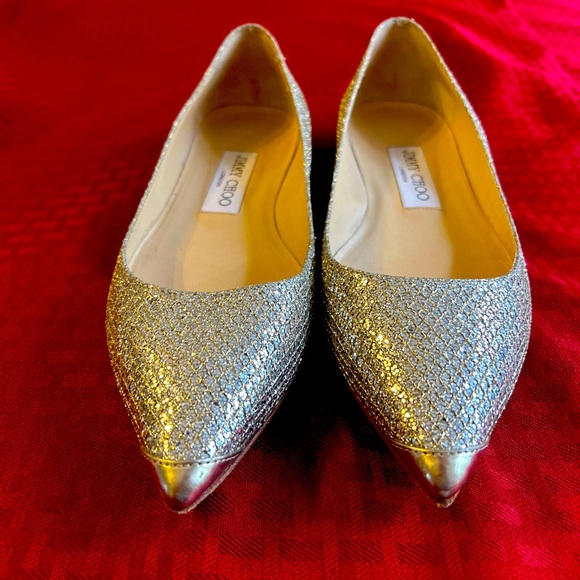 Jimmy Choo | Shoes | Jimmy Choo Sparkle Ballet Flats | Poshmark